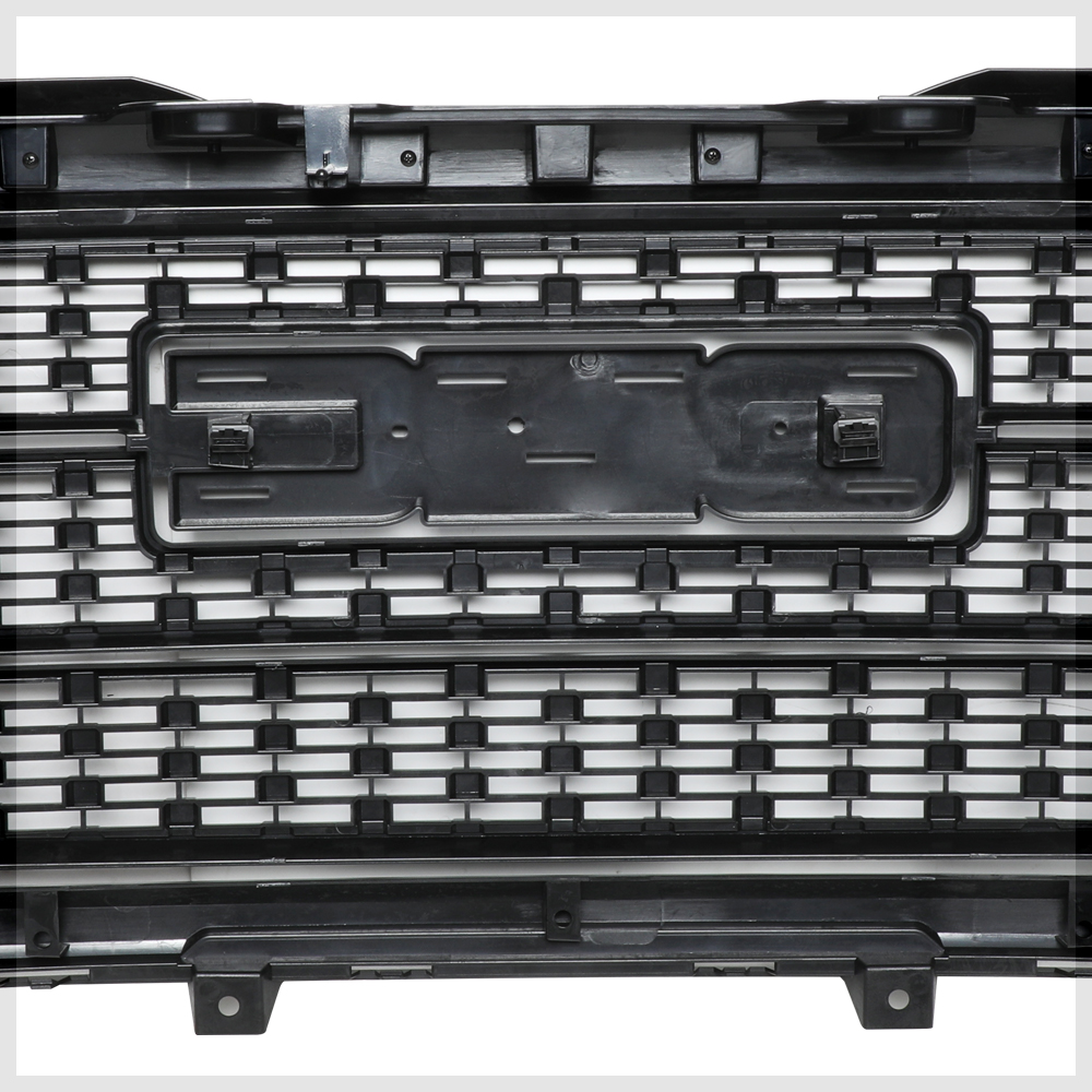 Fits 2016-2018 Sierra 1500 {DENALI STYLE} Black Plastic Bumper Grille ...